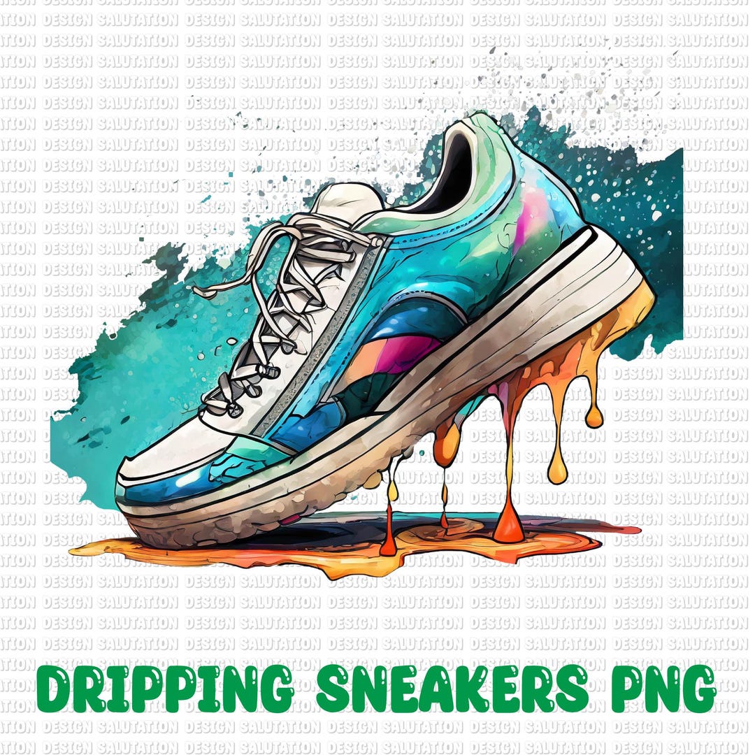 Dripping Sneakers Png Sublimation Design, Dripping Png, Sports Shoes ...