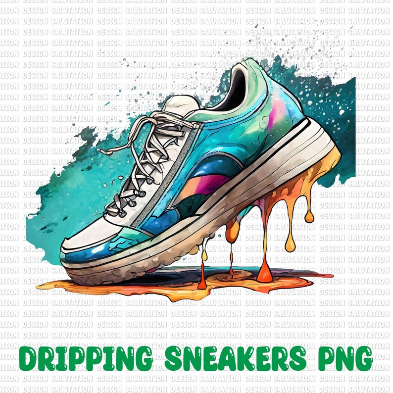 Dripping Sneakers Png Sublimation Design, Dripping Png, Sports Shoes ...