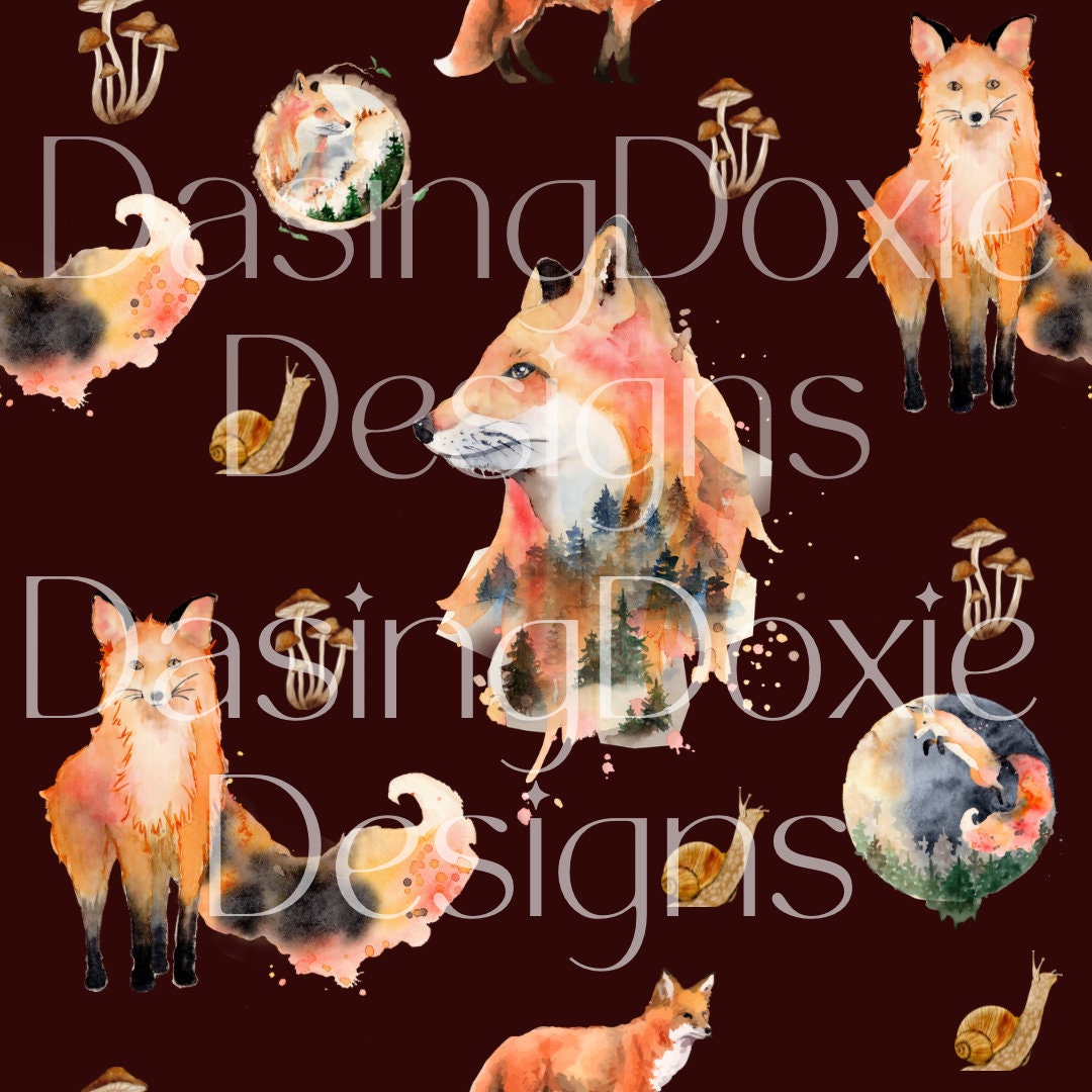 Foxes Seamless File / Foxes Seamless Print - Etsy