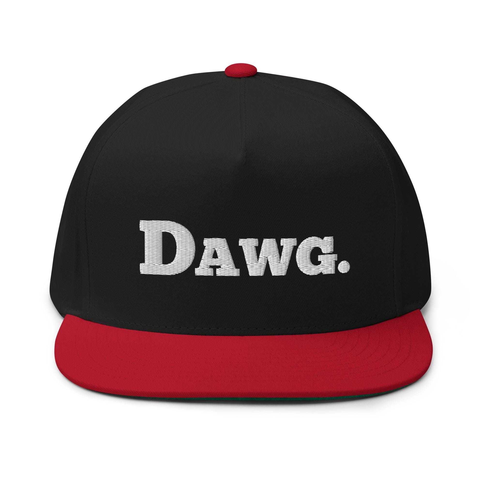 DAWG Embroidered Flat Bill Snapback Cap Hat - Etsy
