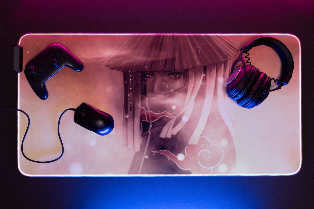 Anime LED Mouse Pad Uchiha Itachi S/XL Size Non-slip - Etsy