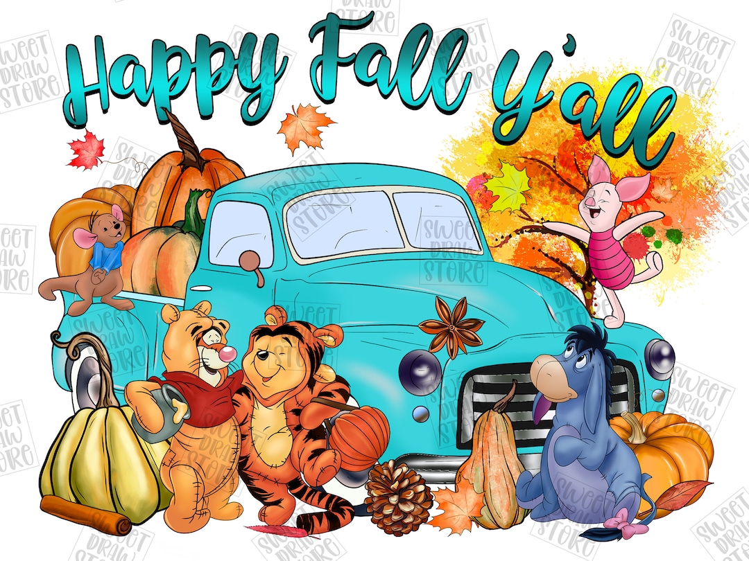 Happy Fall Y'all Png Autumn Png Winnie the Pooh Png - Etsy
