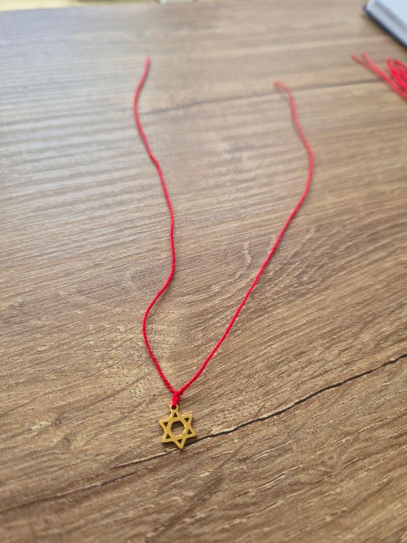 Star of David Red String Kabbalah Red String Simple Cord Bracelet ...