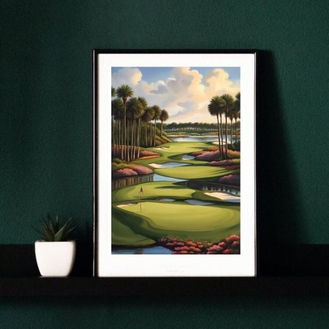 TPC Sawgrass - Golf Course Poster Print - SVG, PNG Digital Download - Etsy