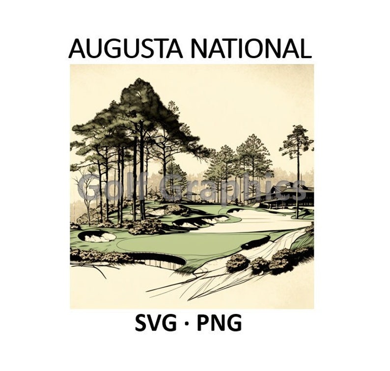 Augusta National - Golf Course Poster Print - SVG, PNG Digital Download ...