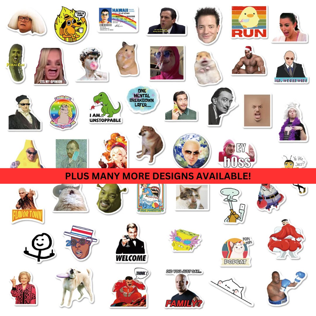 100 Funny Meme Sticker Packs High Quality Internet Meme - Etsy