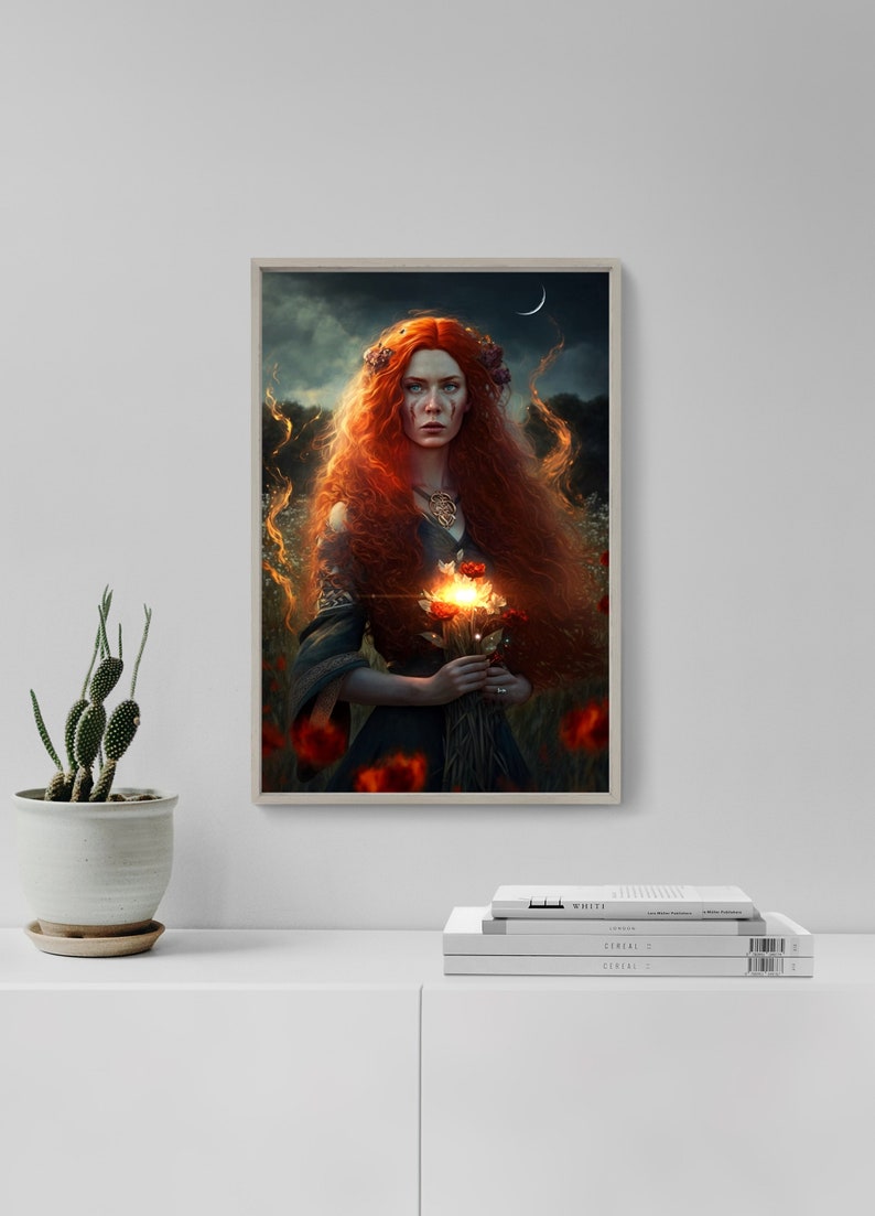 Brigid Celtic Goddess of Wisdom and Poetry Art Digital - Etsy