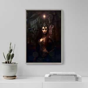 Lilith Art Digital Download, Gothic Demon Goddess Print, Witch Dark ...