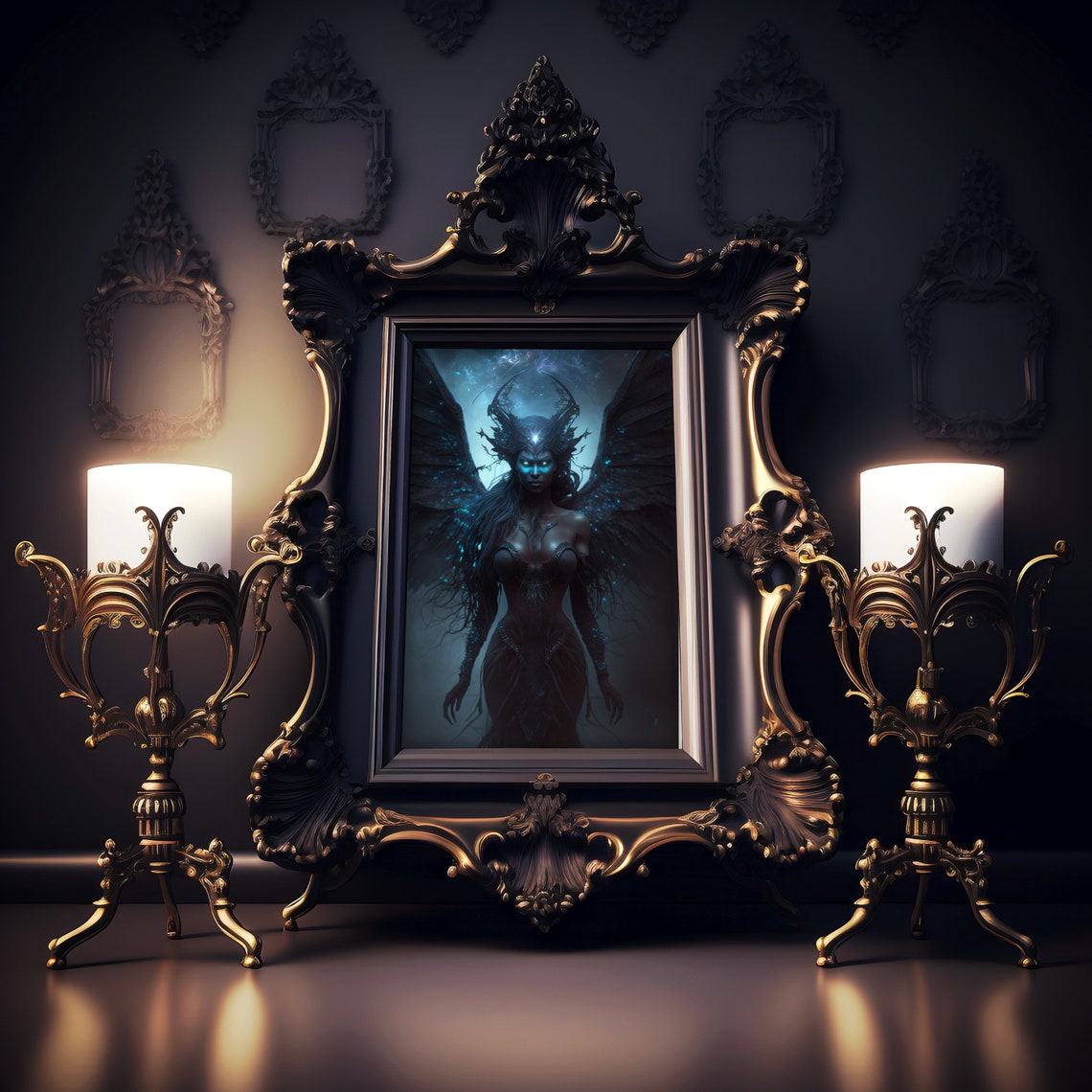 Nyx Goddess Art Print, Dark Gothic Mythology (digital Download) - Etsy