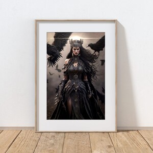 The Morrigan Art Digital Download, Irish Goddess Print Crows Witch Dark ...