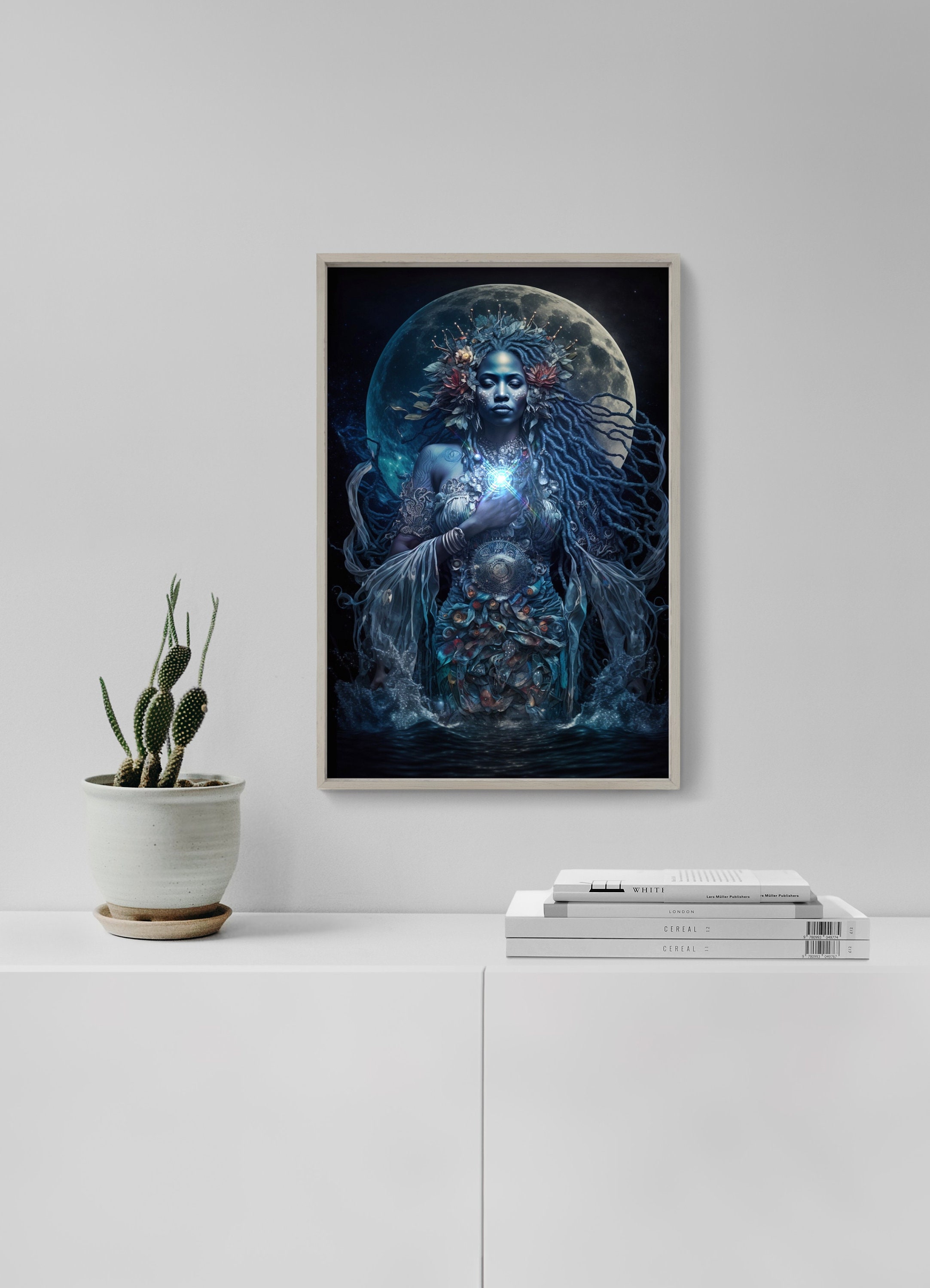 Oshun, Wall Art Print Digital Download, African Goddess of Water, Witch ...