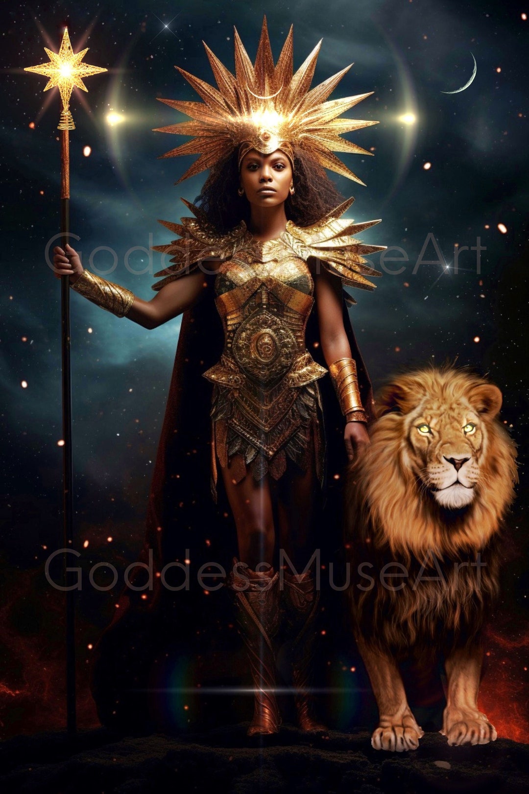 Inanna Art Digital Download, Ishtar Goddess Love and Fertility, Mesopotamian Sumerian Art Print ...