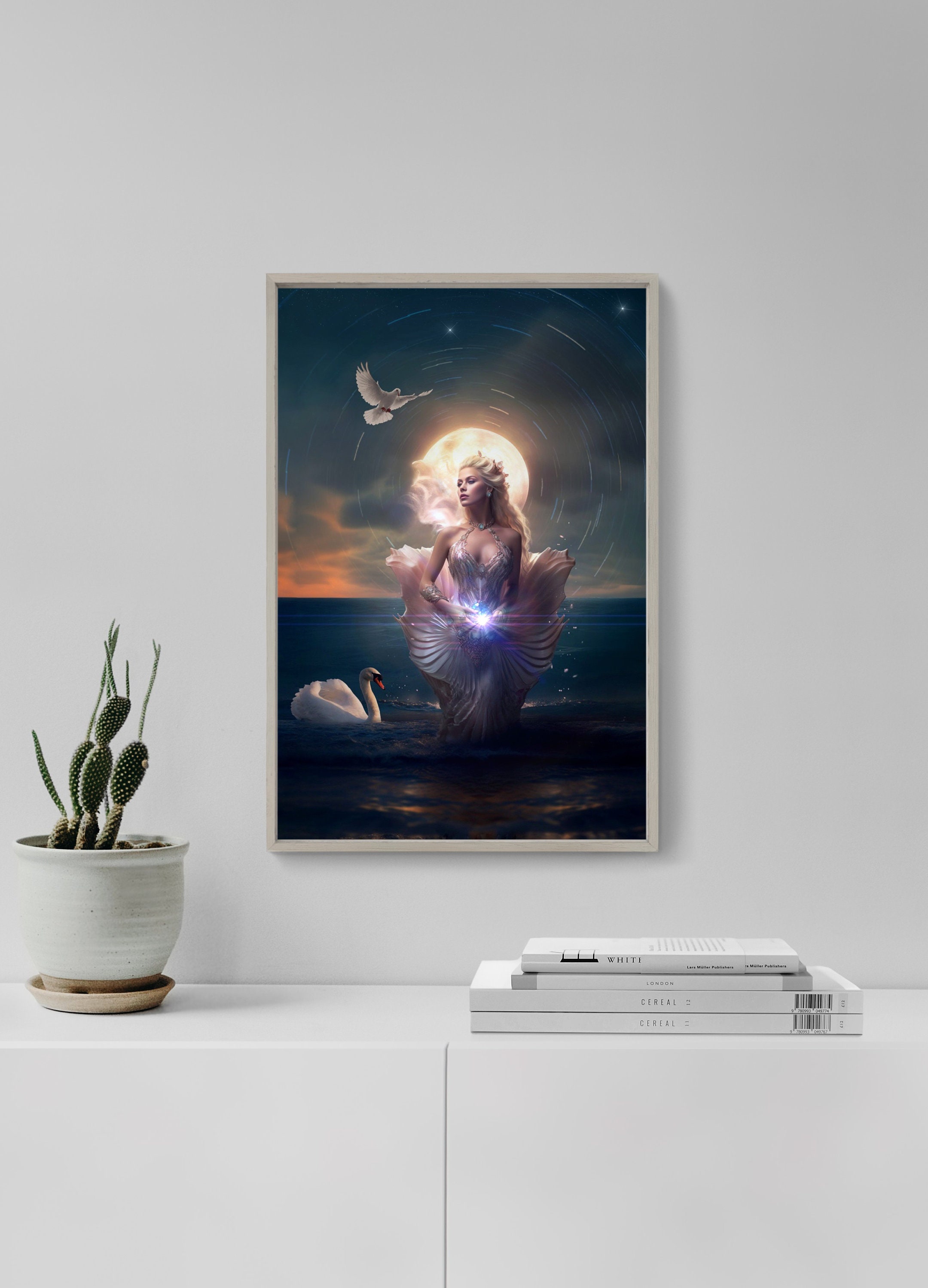 Aphrodite Art Print, Greek Goddess of Love, Ocean Venus (digital ...