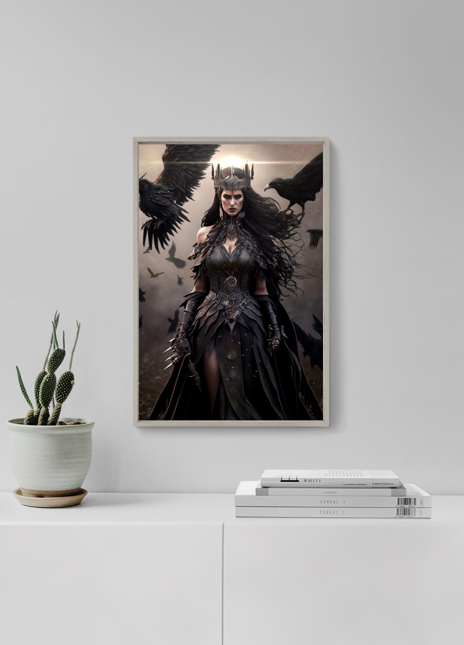 The Morrigan Art Digital Download, Irish Goddess Print Crows Witch Dark ...