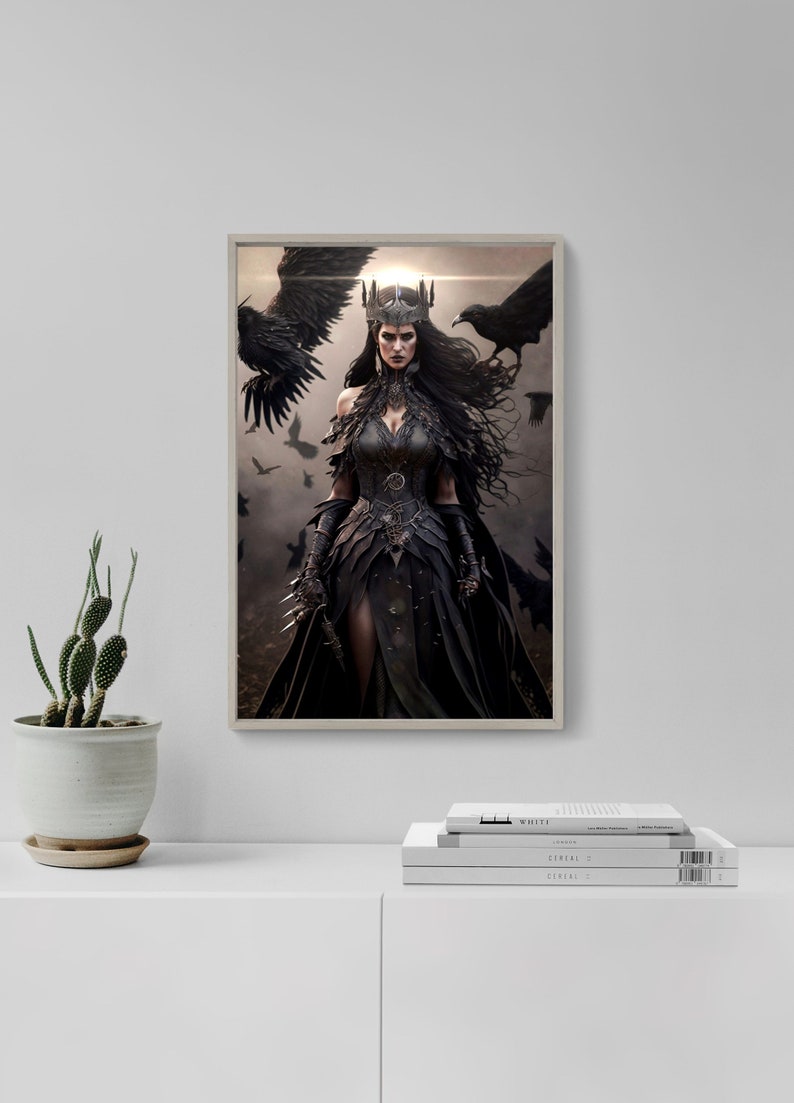 The Morrigan Art Digital Download Irish Goddess Print Crows - Etsy