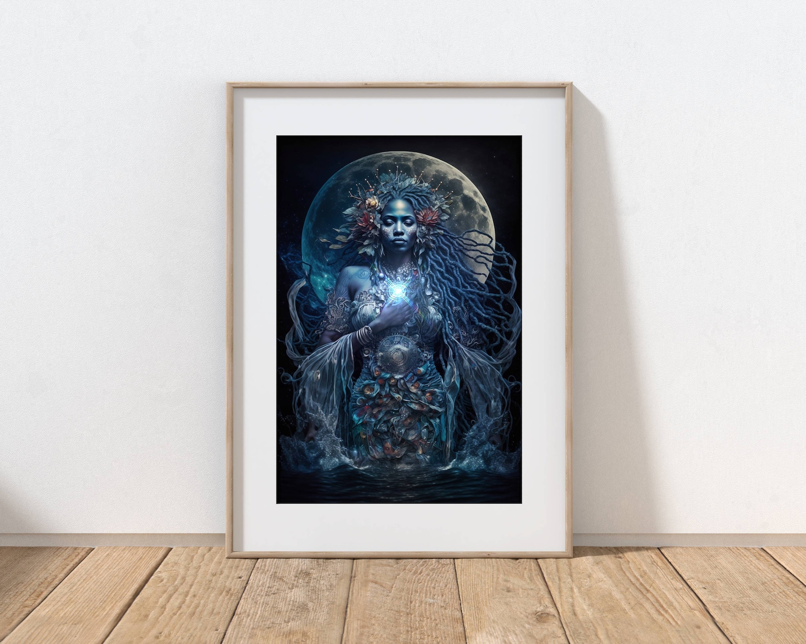 Oshun, Wall Art Print Digital Download, African Goddess of Water, Witch ...