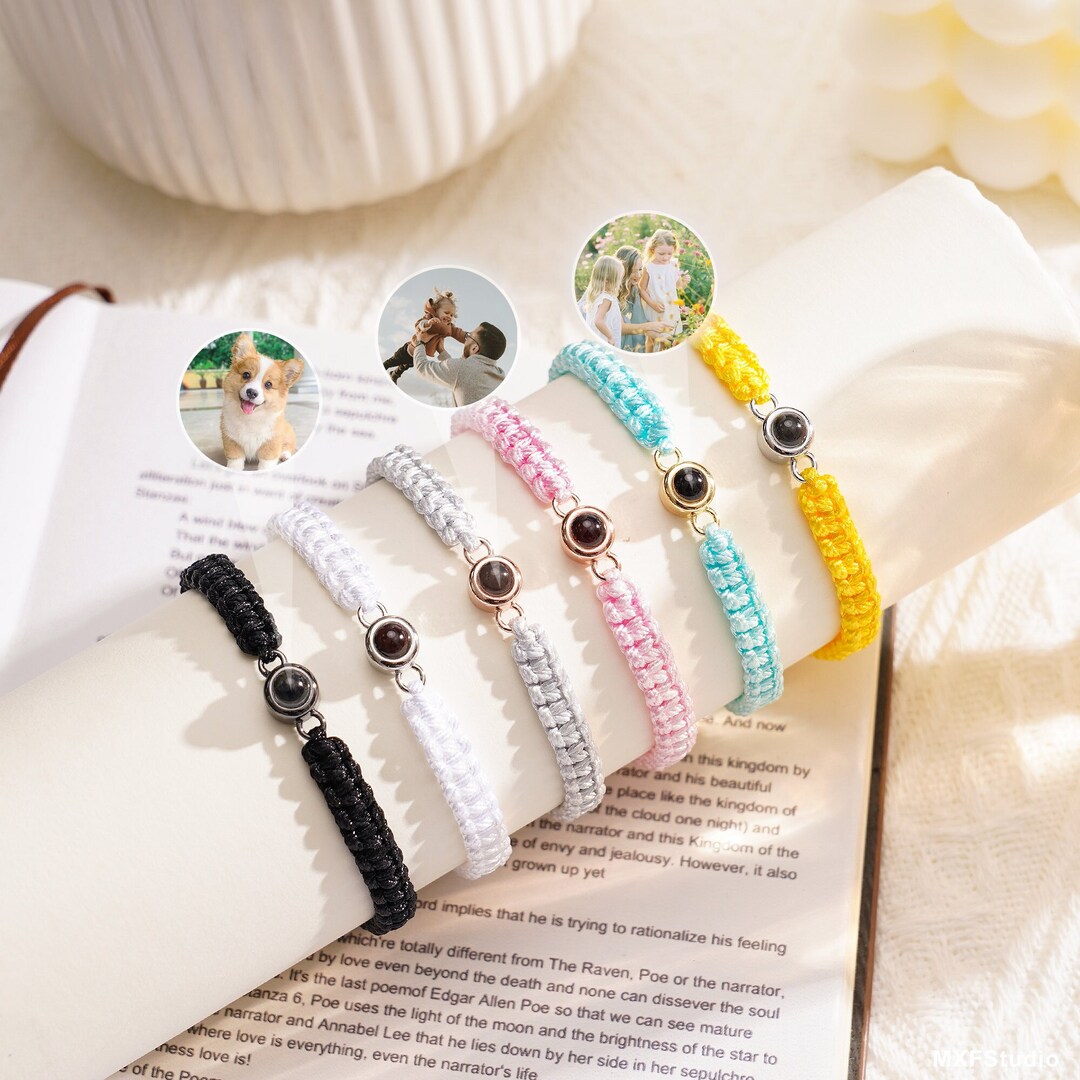 Woven Projection Photo Bracelet, Personalised Projection Bracelet ...