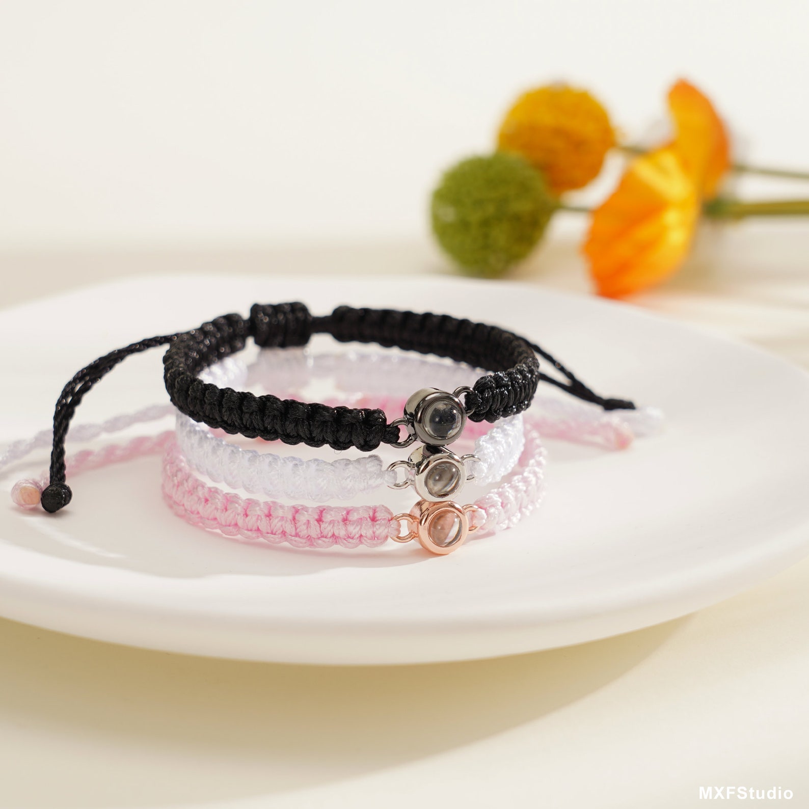 Woven Projection Photo Bracelet, Personalised Projection Bracelet ...