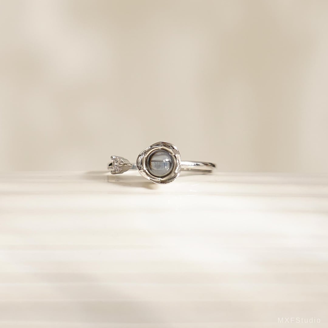 Projection Rings, Photo Rings for Women, Custom Picture Rings, Silver ...