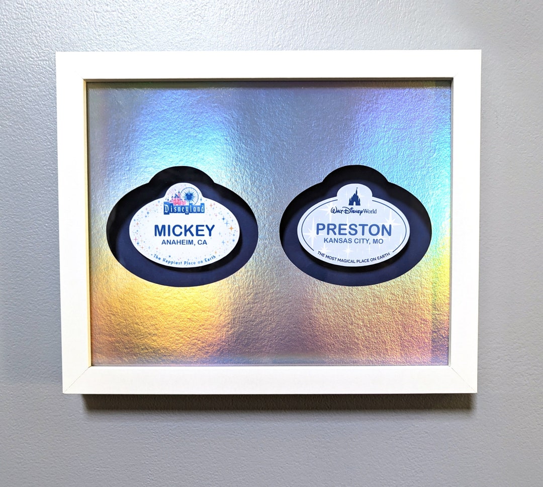 Cast Member Name Tag Shadow Box, CM Name Tag Display Frame, DCP Shadow ...