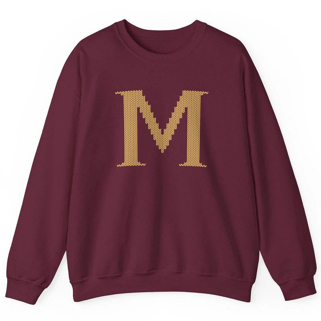 Christmas Sweater Letter "m" Png - Svg - Jpg, Weasley Christmas Sweater ...