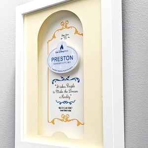 Cast Member Name Tag Shadow Box, CM Name Tag Display Frame, DCP Shadow ...
