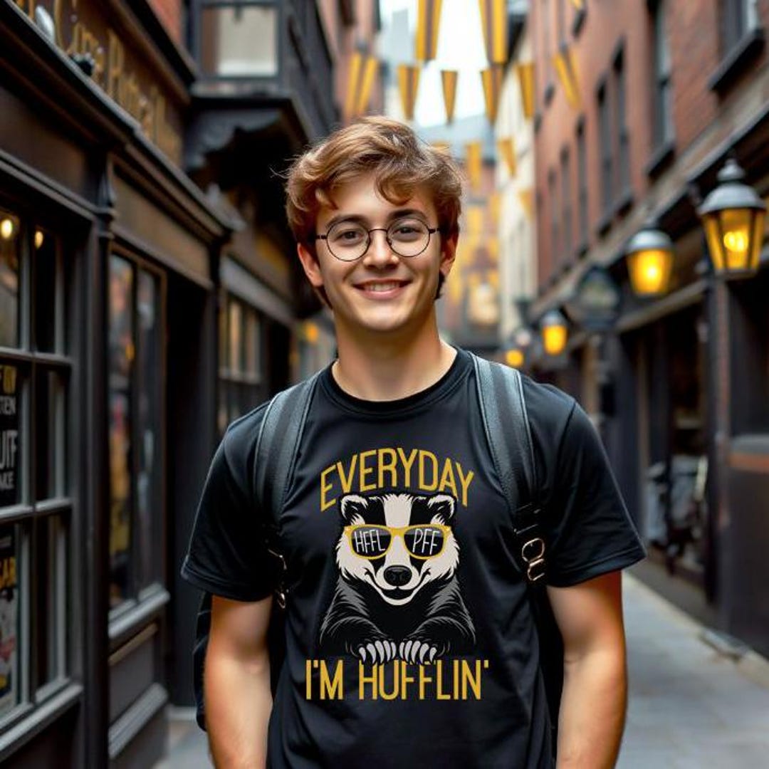 Everyday I'm Hufflin' Shirt, Badger House Tee, Wizard School Apparel ...