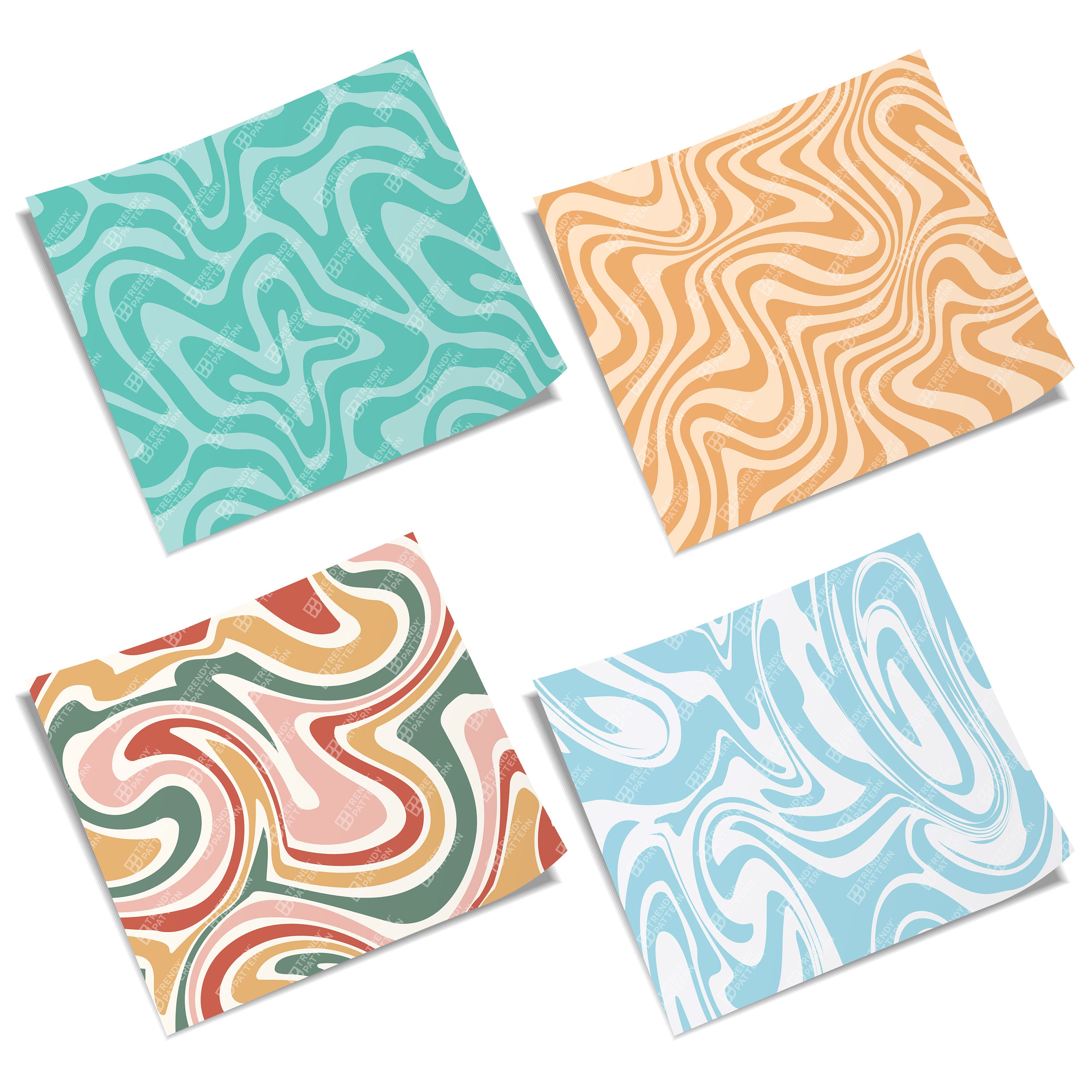 Retro Wavy Seamless Pattern, Retro Groovy Pattern, Swirl Pattern, Retro ...
