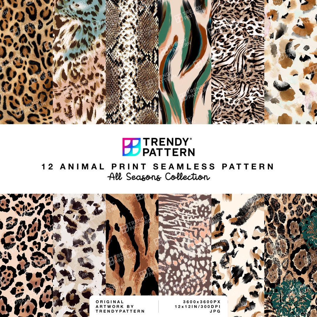 Animal Print Seamless Pattern, Leopard Pattern, Zebra Pattern, Seamless ...