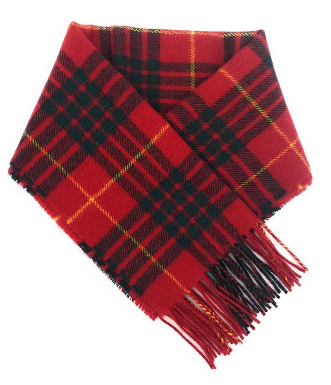 Authentic Clan Scarf Made in Scotland 100% Lambswool Cameron Tartan ...