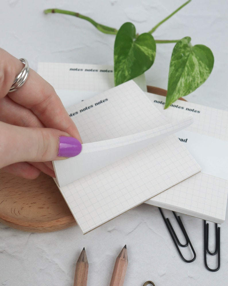 Memo Pad - Tear off Sheets, Grid/graph, Minimalist & Retro Stationery ...