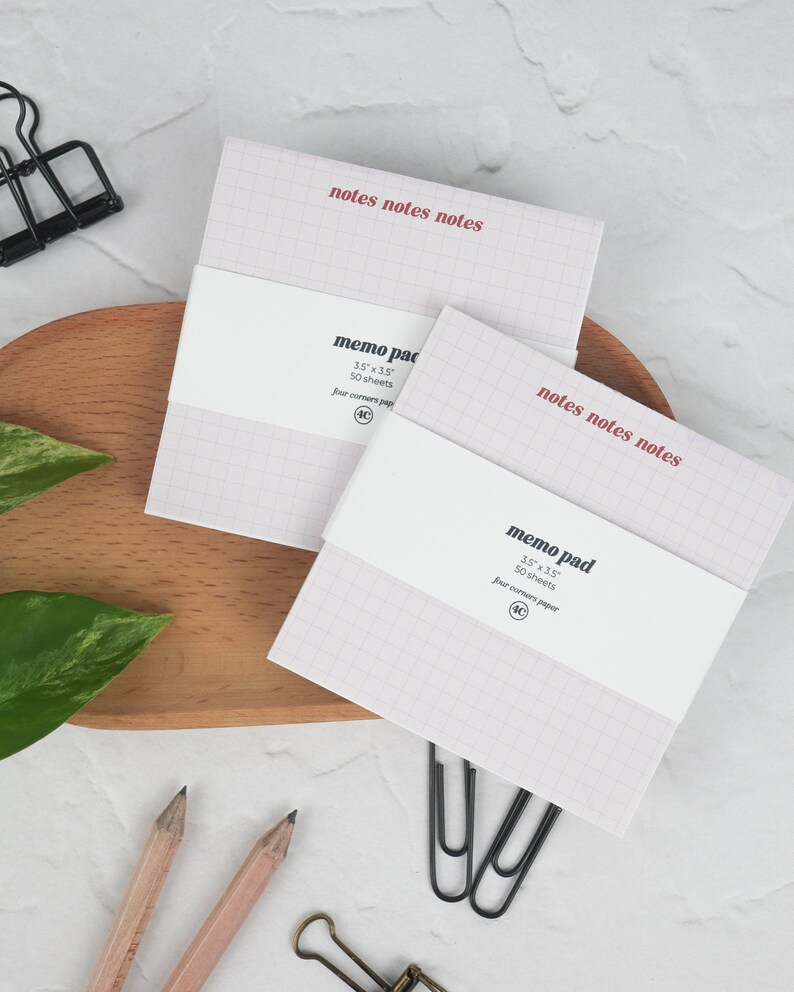 Memo Pad - Tear off Sheets, Grid/graph, Minimalist & Retro Stationery ...