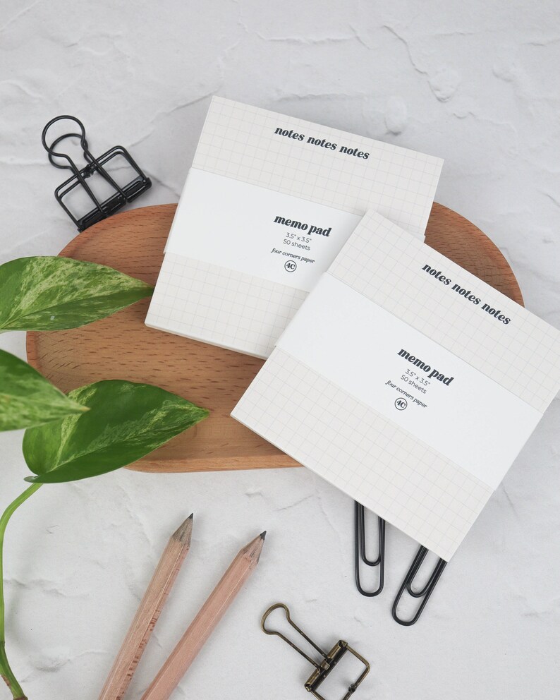 Memo Pad - Tear off Sheets, Grid/graph, Minimalist & Retro Stationery ...