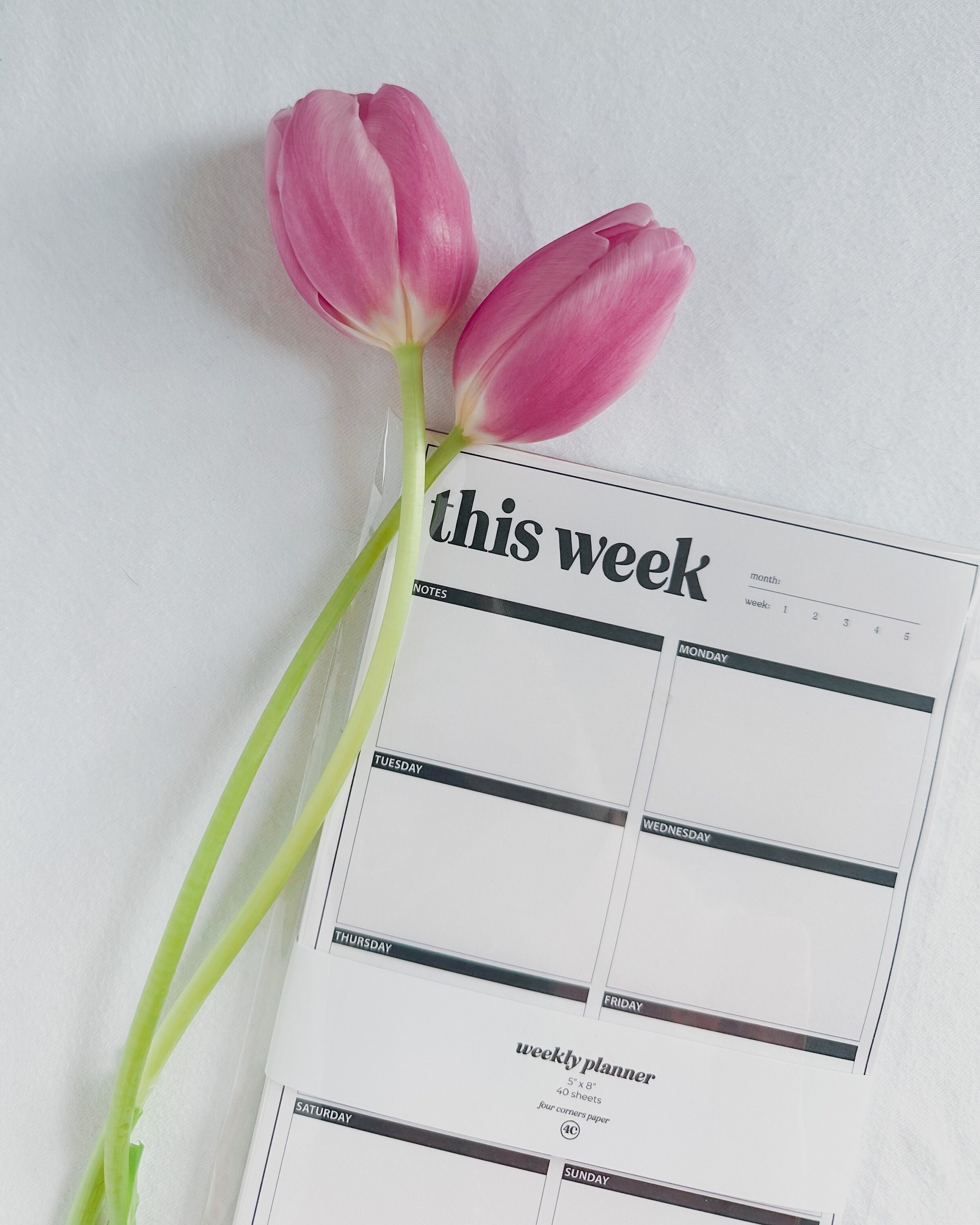 Weekly Planner Notepad Organizer Tear off Sheets, Scheduler, Minimalist ...