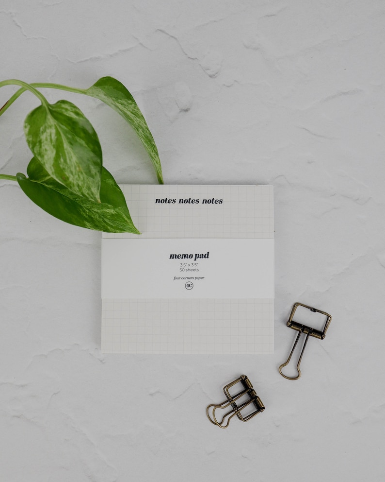 Memo Pad Tear off Sheets Grid/graph Minimalist & Retro - Etsy