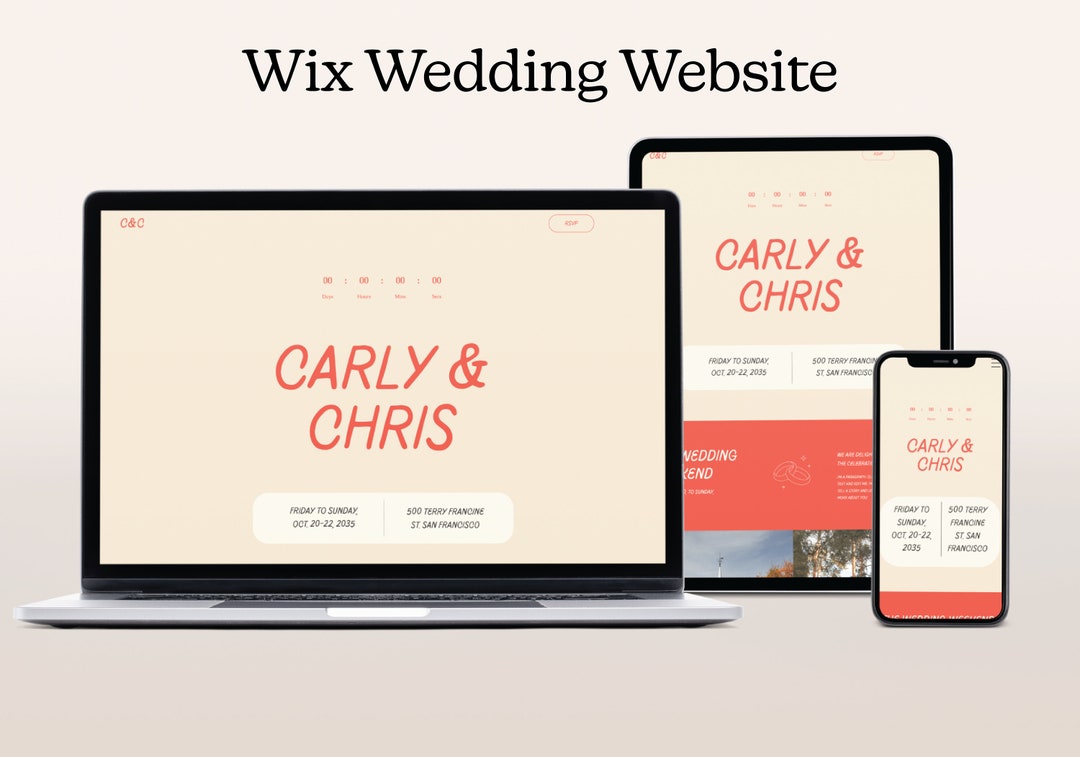 Wix Wedding Template for Bride / Groom / Custom Wedding / Wedding ...
