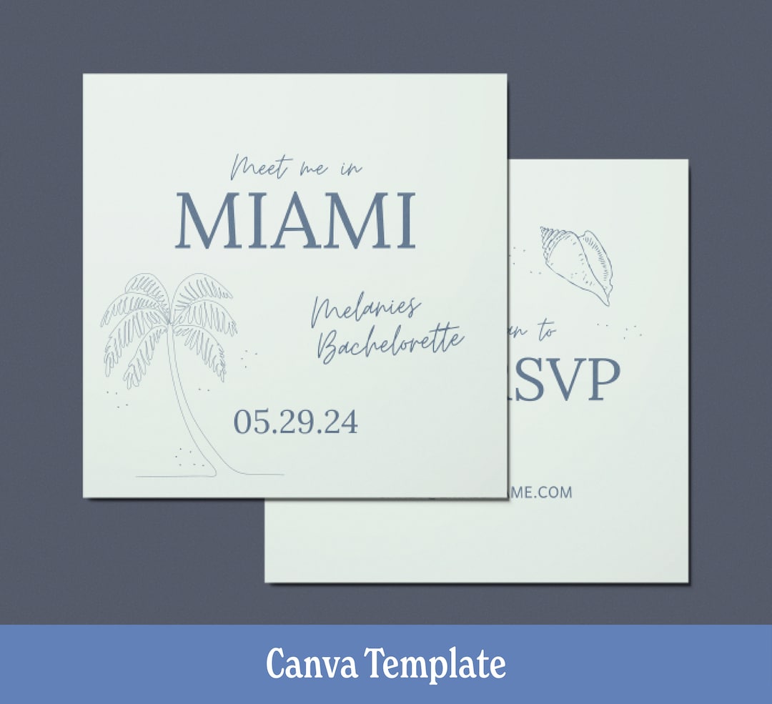 BACHELORETTE PARTY INVITATION Template | Weekend Itinerary | Tropical ...