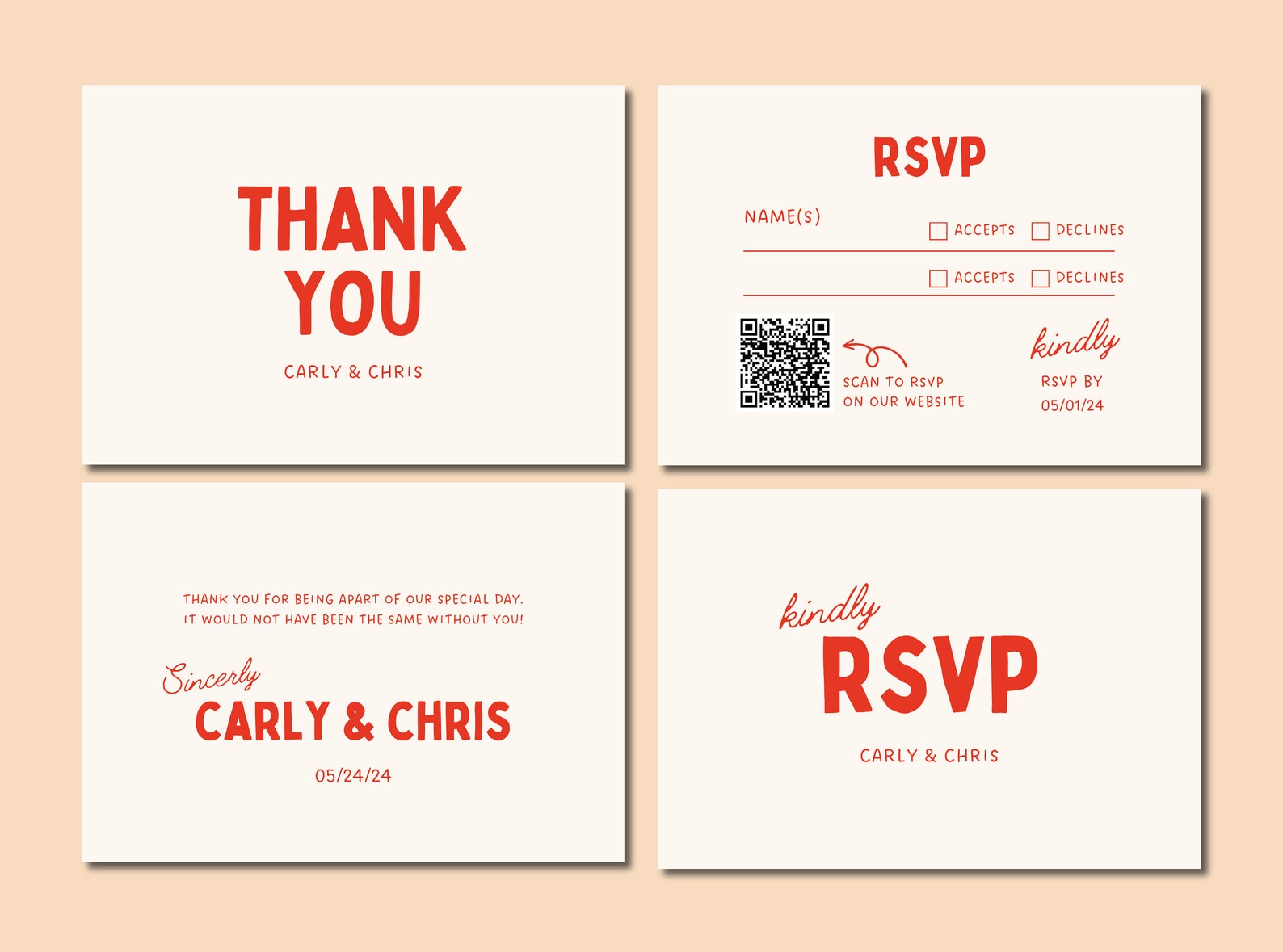 Minimal Wedding Invite | Colorful Wedding Invitation | Retro Wedding ...