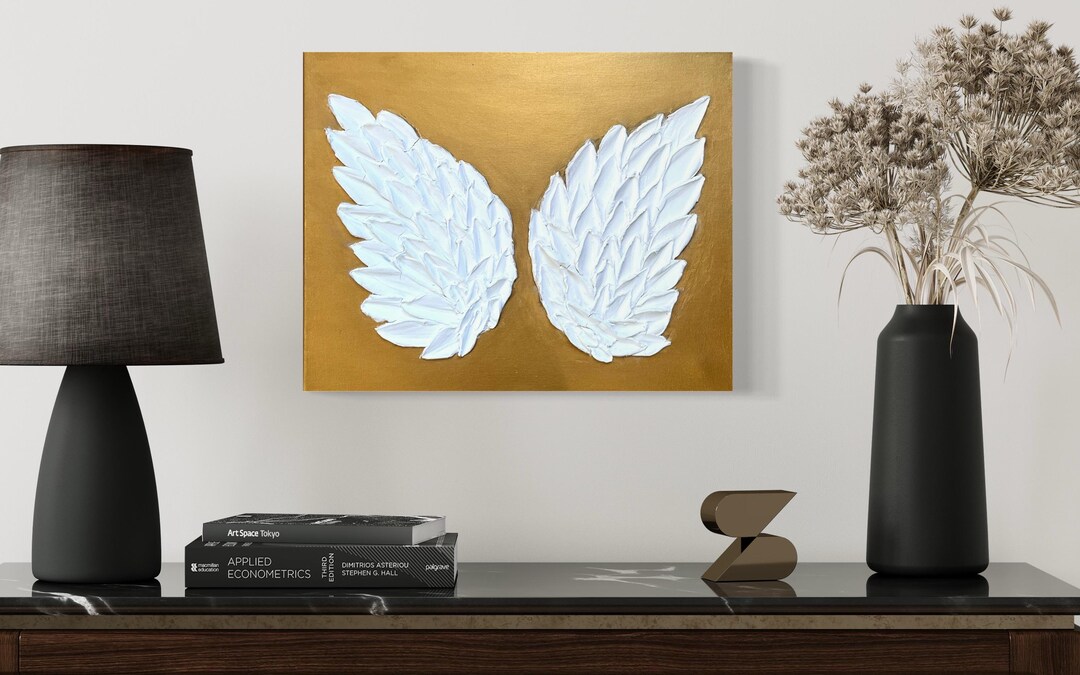 Angel Wings Gold, Archangel Gabriel, Acrylic, Spirituality, Texture ...