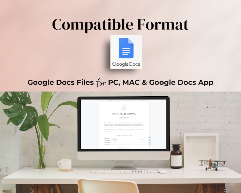 Inflatables Rental Agreement Template | Editable Bounce House Contract ...