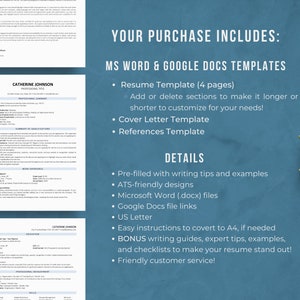 US Federal Resume Template for Word & Google Docs | USAJOBS Application ...