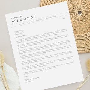 Google Docs Resignation Letter Template | Heartfelt Professional 2 ...