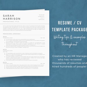 Google Docs Resume Template ATS Friendly, Simple CV Template and Cover ...