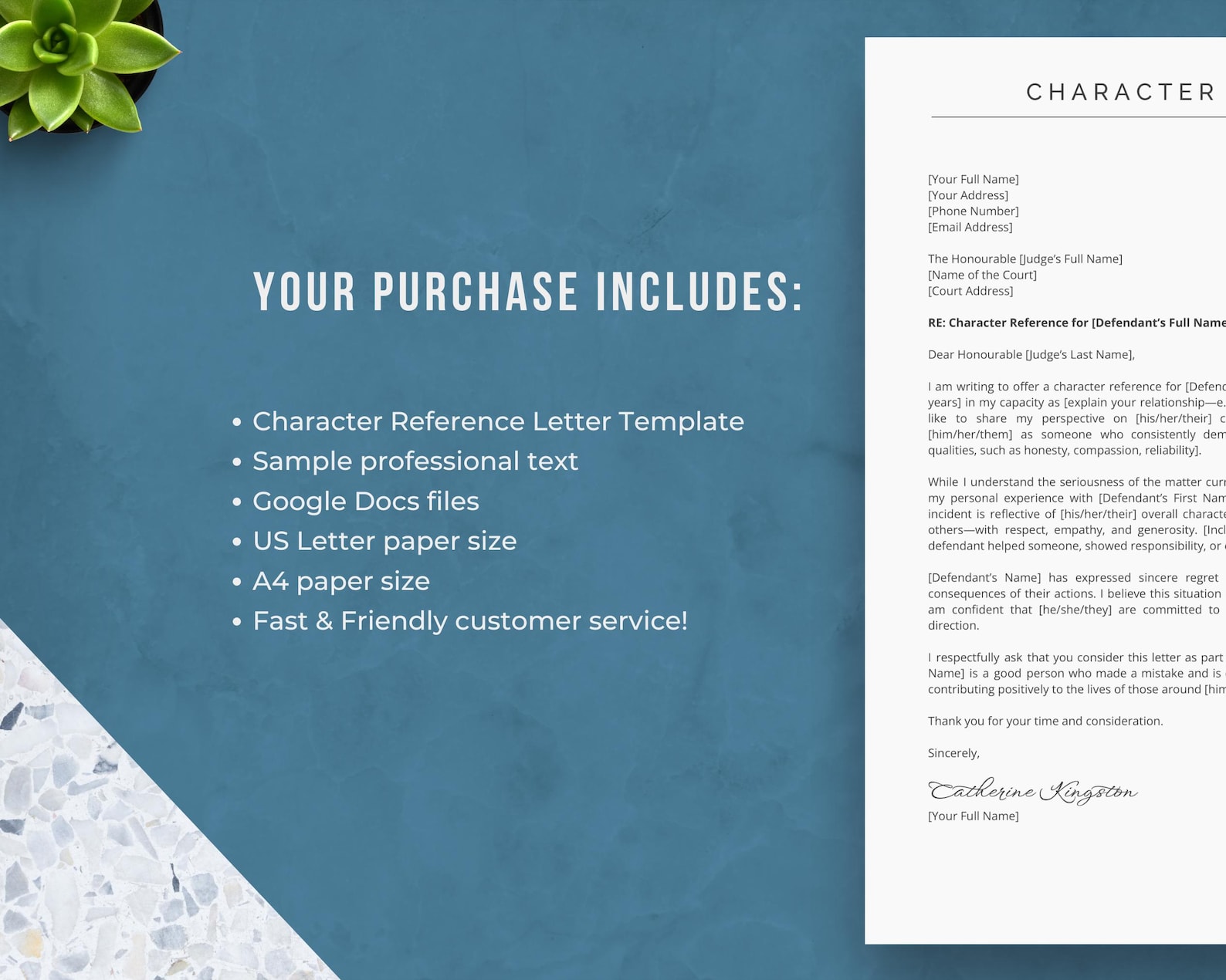 Court Character Reference Letter Template | Legal Recommendation Letter ...
