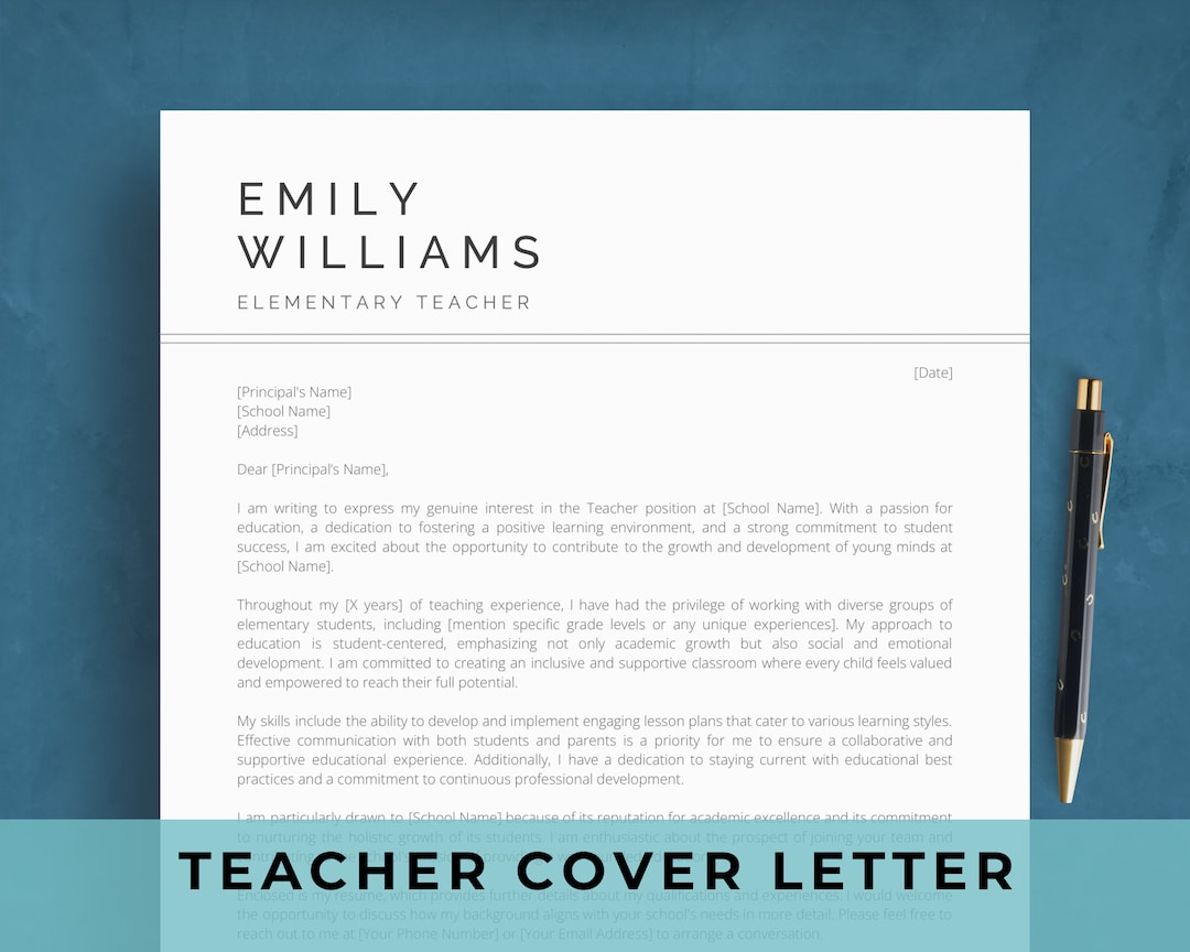 Teacher Cover Letter Template for Google Docs | Teaching Sample Text ...