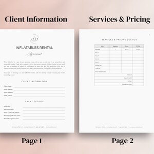 Inflatables Rental Agreement Template | Editable Bounce House Contract ...