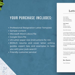 Executive Resignation Letter Template for Word & Google Docs ...