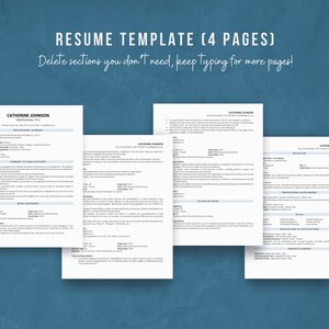US Federal Resume Template for Word & Google Docs | USAJOBS Application ...