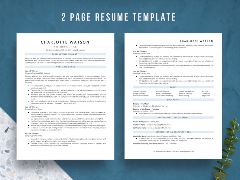 Simple ATS Resume Template for Microsoft Word, Modern ATS Friendly ...