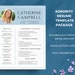 Sorority Resume Template With Photo Editable Blue Rush Resume - Etsy